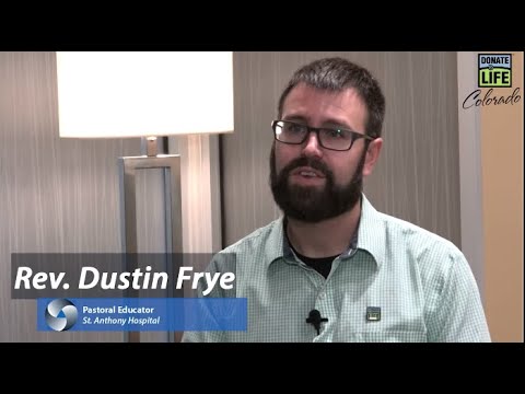 Rev. Dustin Frye Talks about Organ, Eye and Tissue Donation - YouTube