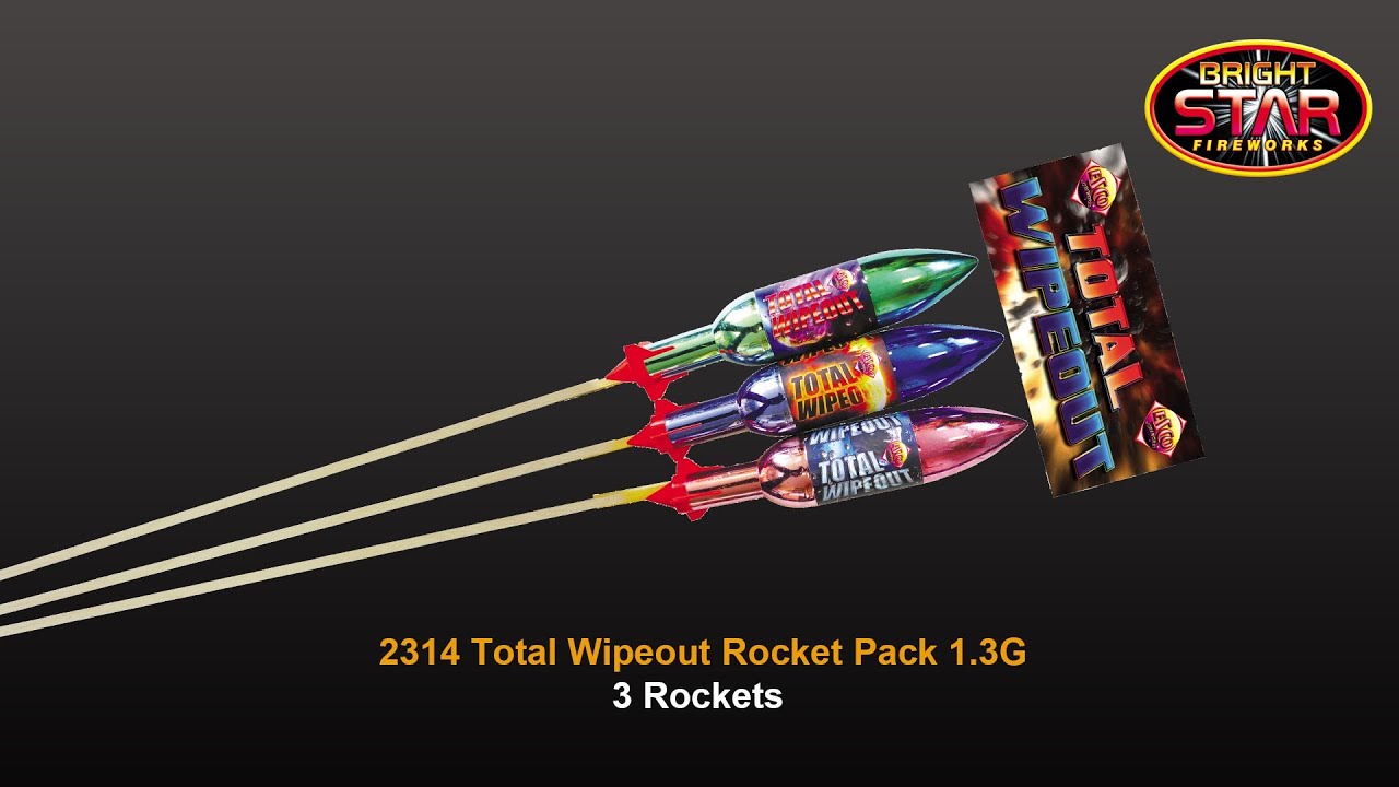 Bright Star Fireworks - 2314 Total Wipeout Rocket Pack 1.3G - YouTube