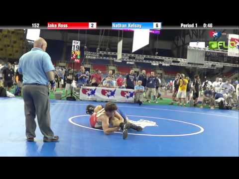 Cadet 152 - Jake Ross (Minnesota) vs. Nathan Kelsay (Iowa) - YouTube