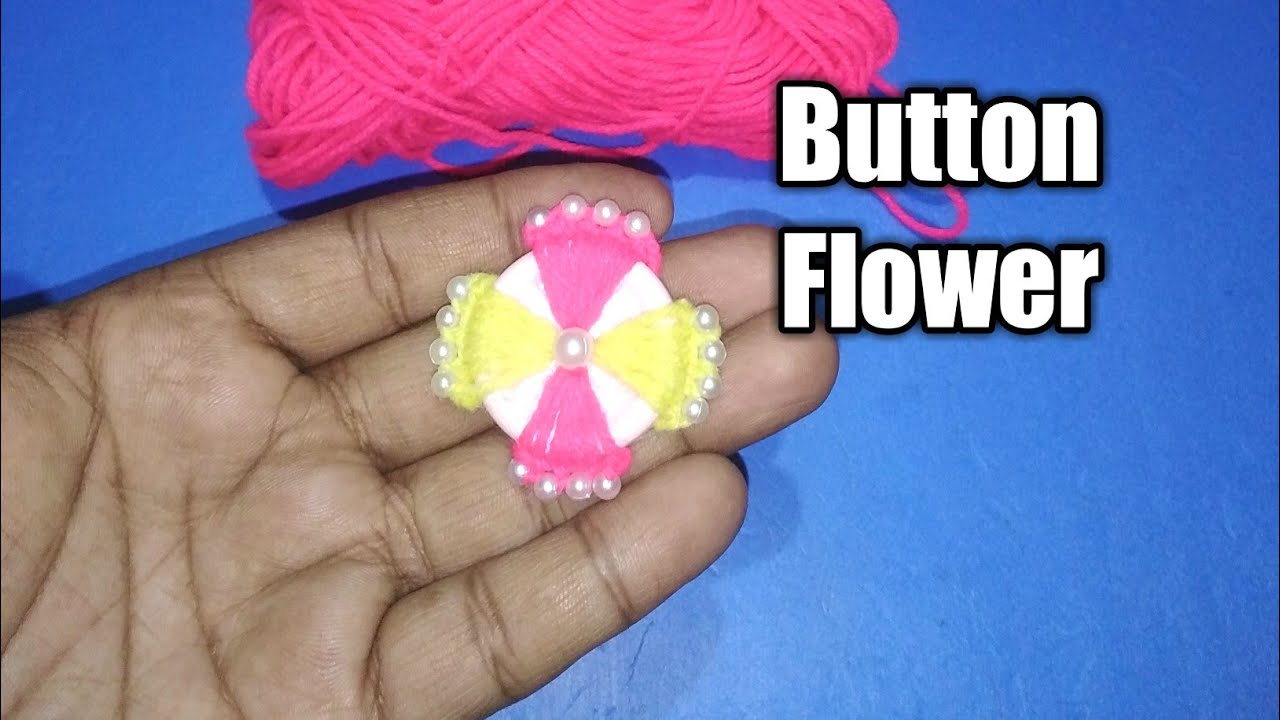Amazing Hand Embroidery Button Flower making Idea,Super easy button ...
