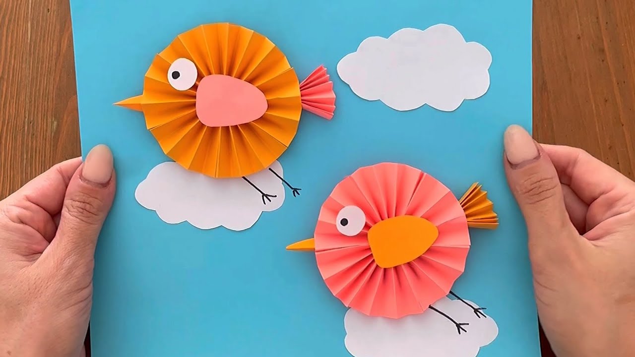 How to Make Cute Paper Birds #papercrafts #homedecor - YouTube