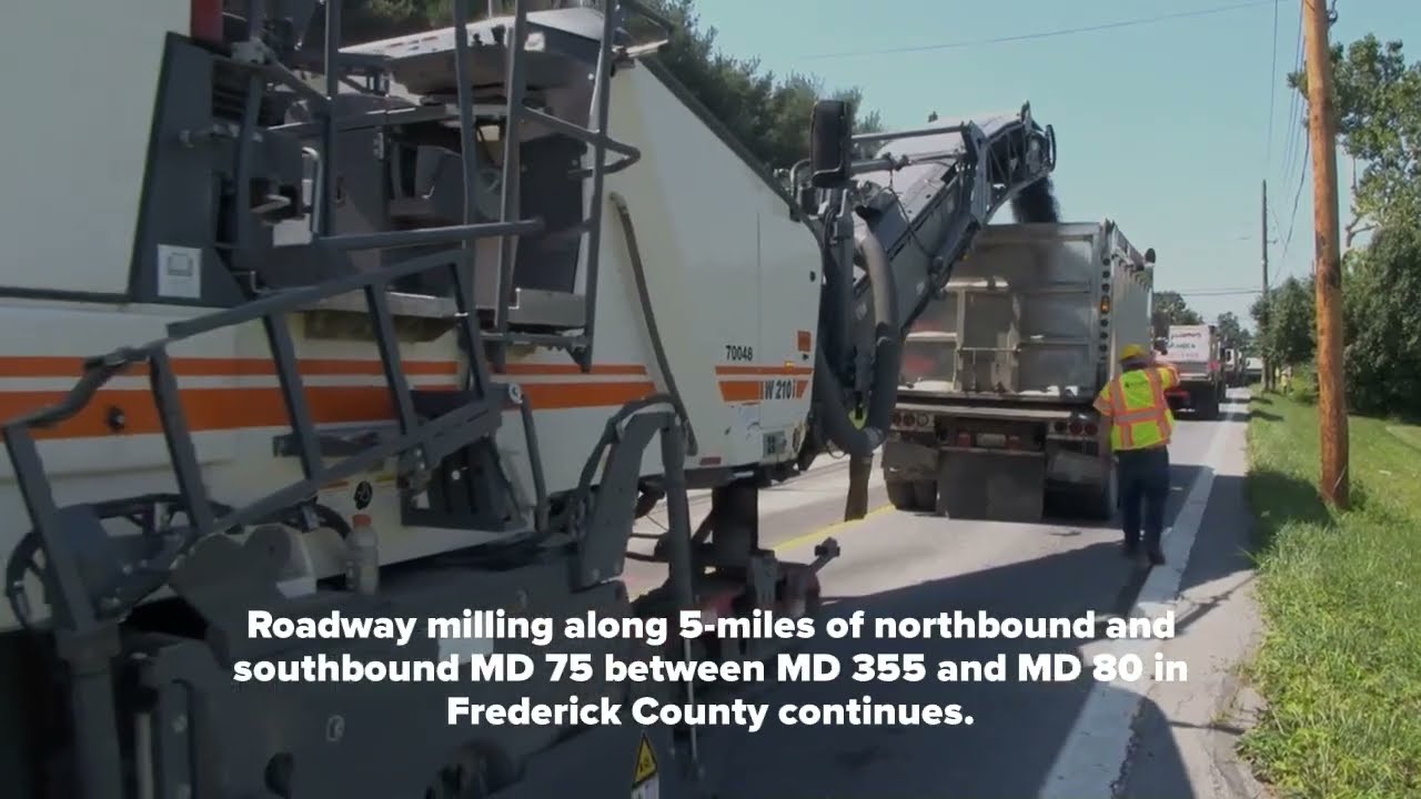 MD 75 Roadway Milling - YouTube