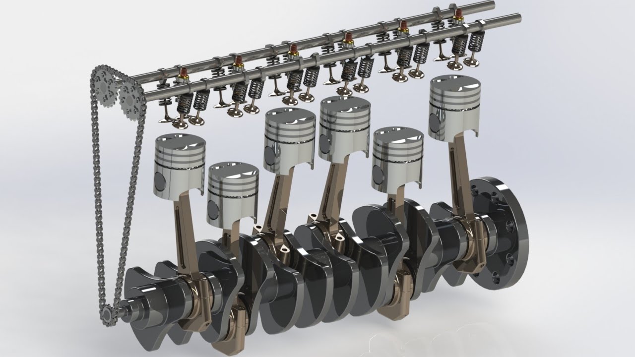 I6 diesel engine sprocket & chain drive & pully & belt drive assembly ...