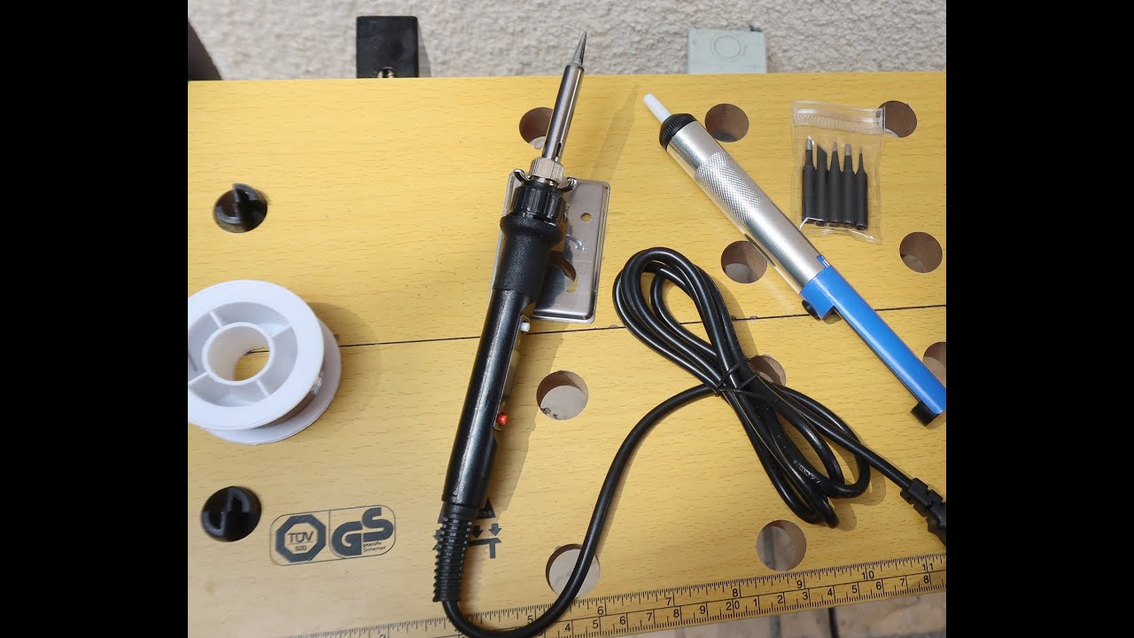 80 watt adjustable cheap soldering iron kit review: Testing - YouTube