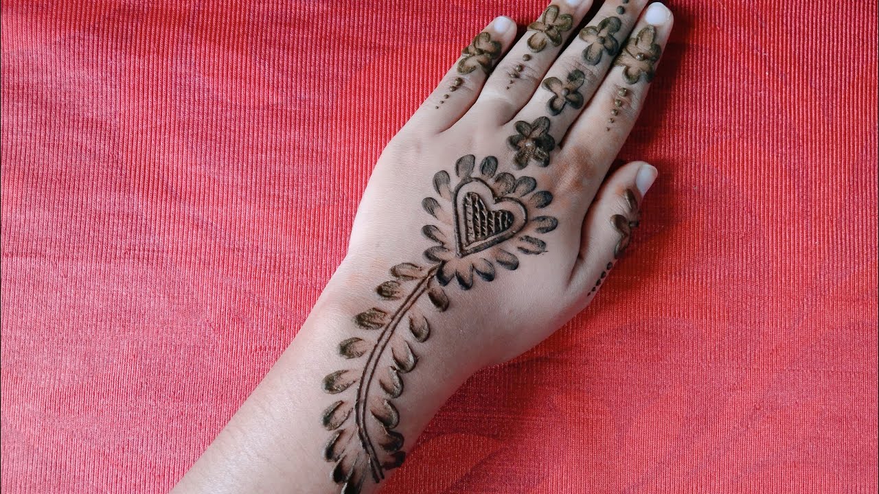 Stylish mehndi design using cotton buds || Simple and easy mehndi ...