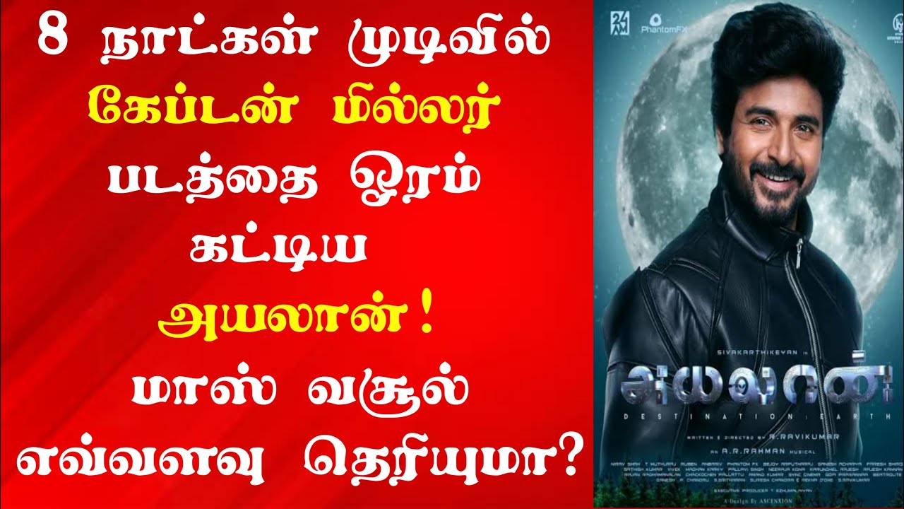 Ayalaan Day 8 Box Office Collection | Ayalaan Day 8 World Wide Box ...