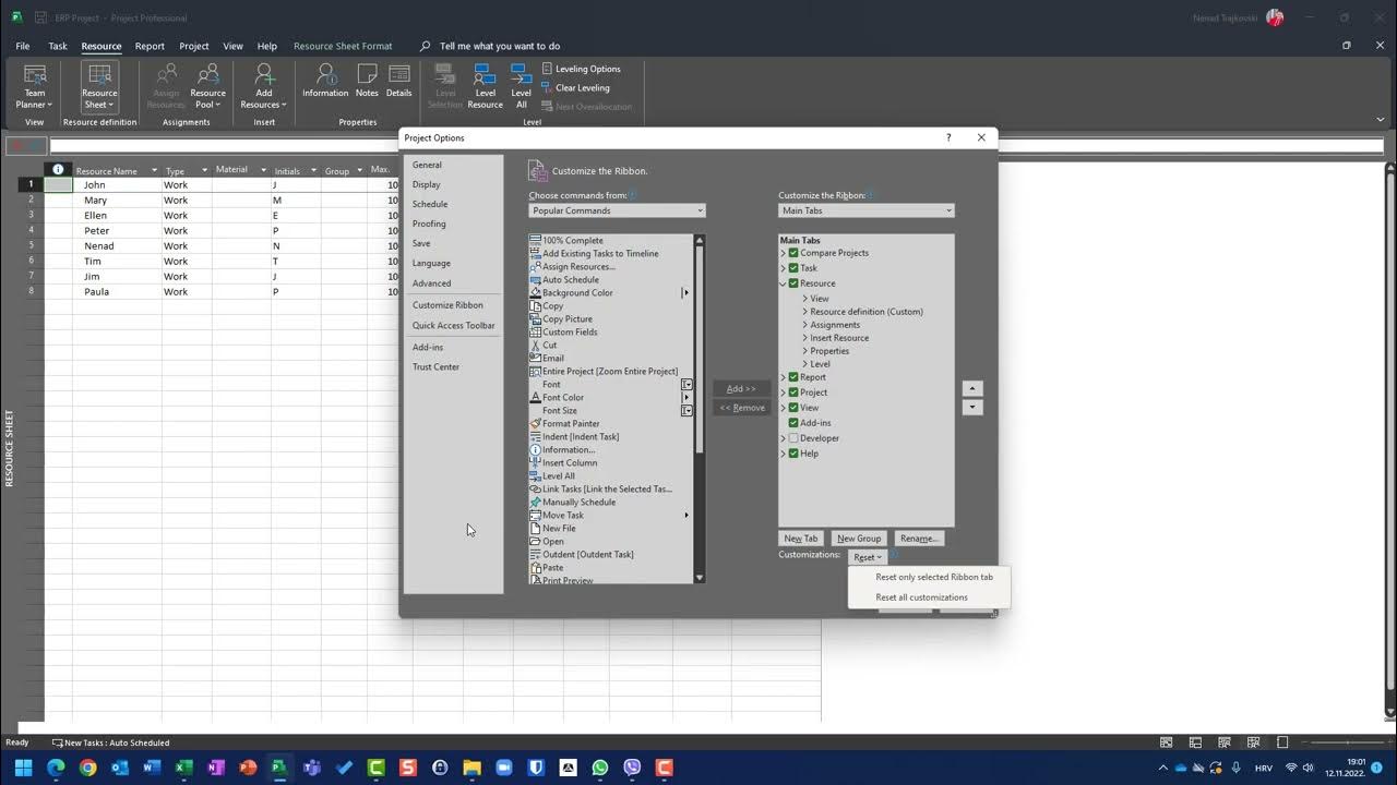 83. Customizing Ribbon - Microsoft Project Online - YouTube