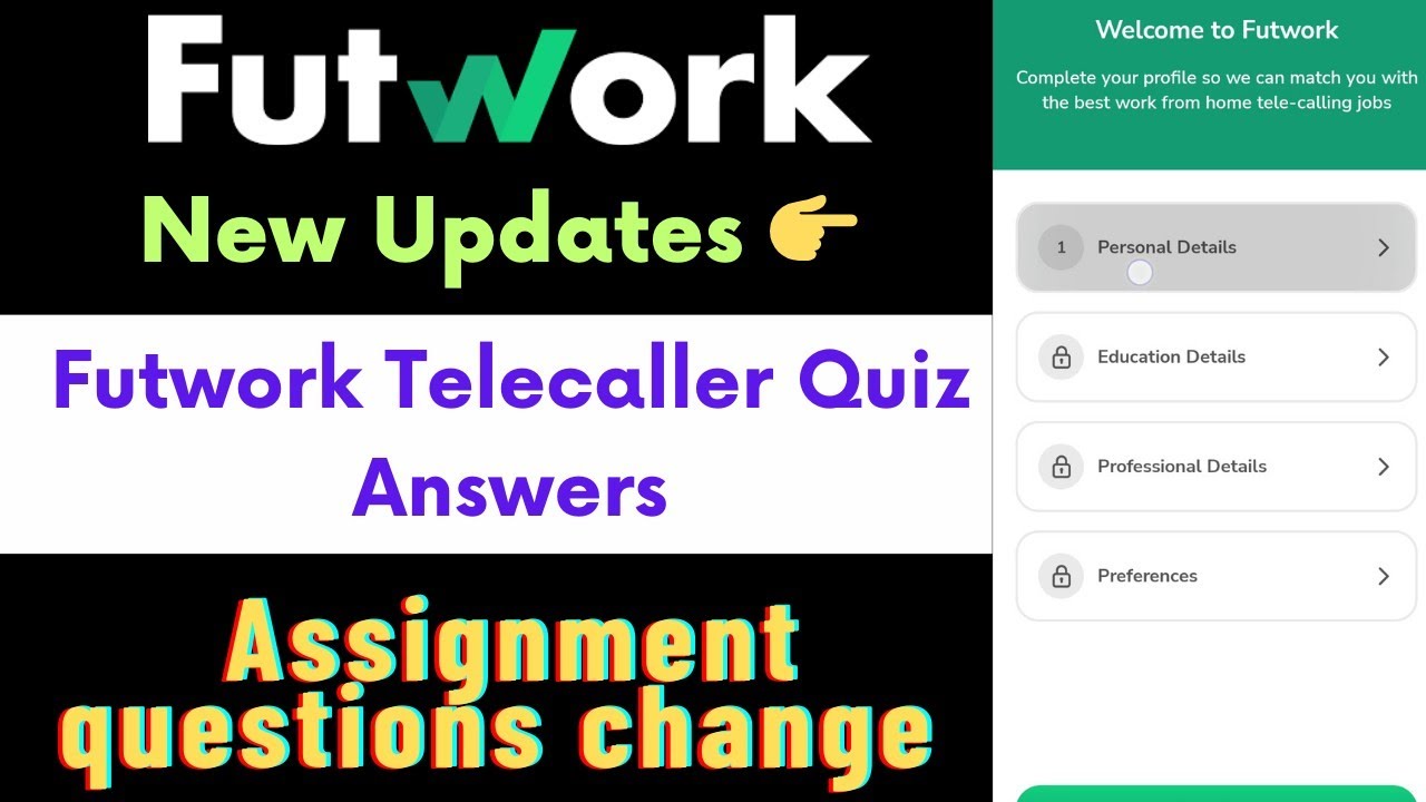 work from home jobs | futwork final test answers | final test futwork ...