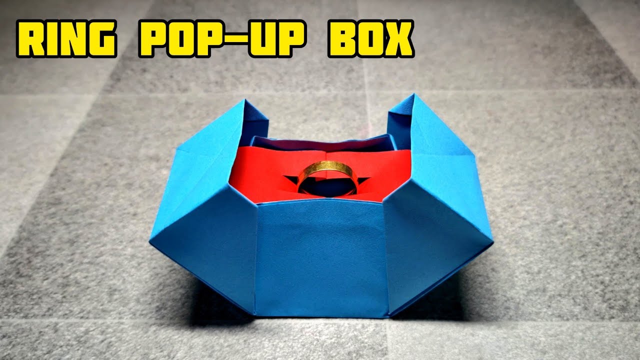 Origami Ring Pop-up box | Pop-up Box | Origami tutorial | Paper craft ...