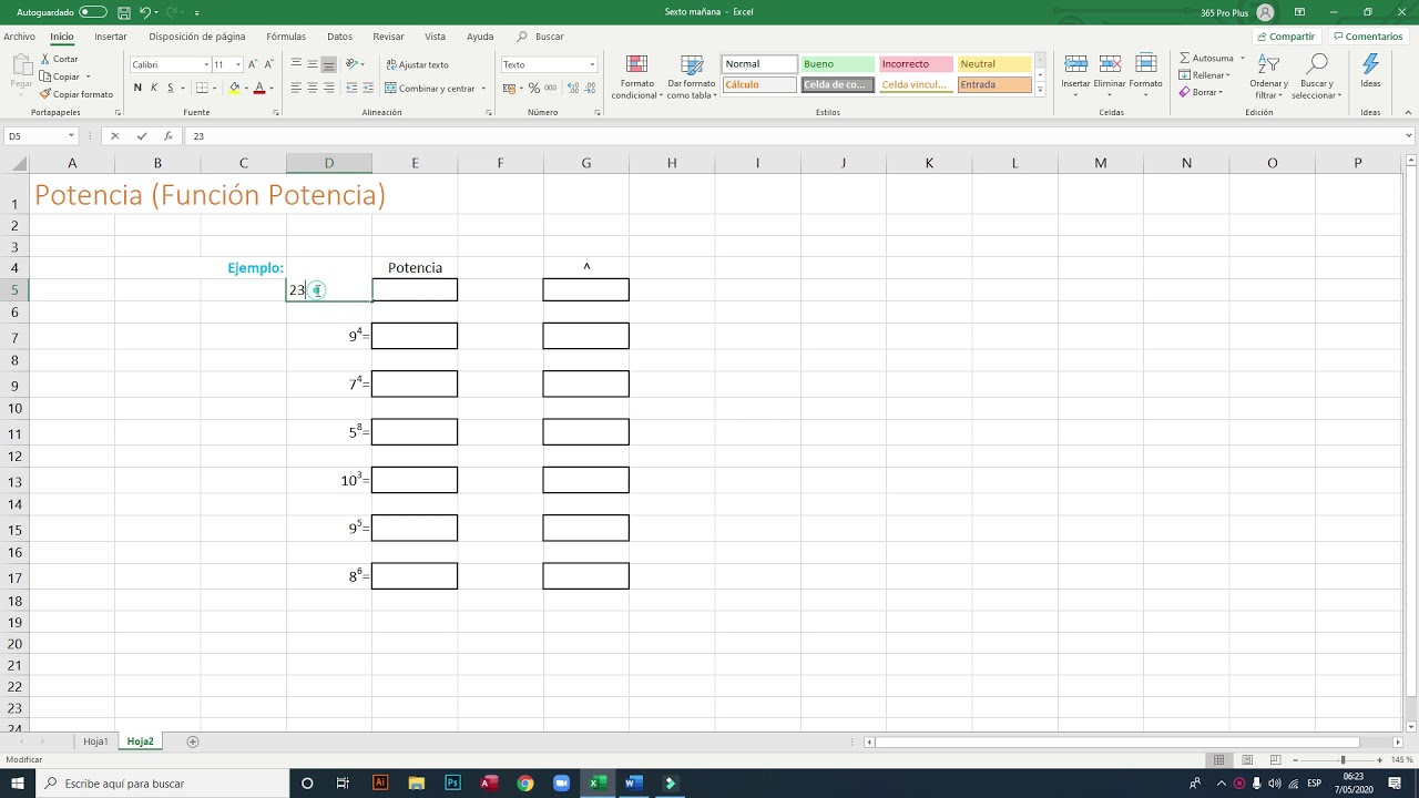 Superíndice Excel - YouTube