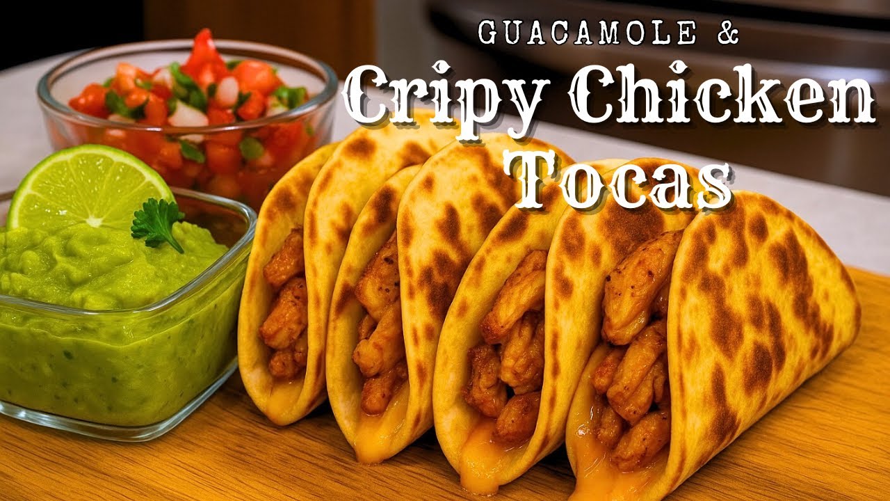 Crispy Chicken Tacos with Fresh Guac (Easy & SO GOOD) - YouTube