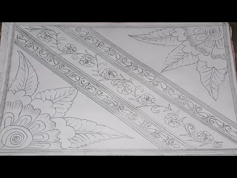 Verry beautiful nakshi kantha design drawing How to nakshi kantha ...