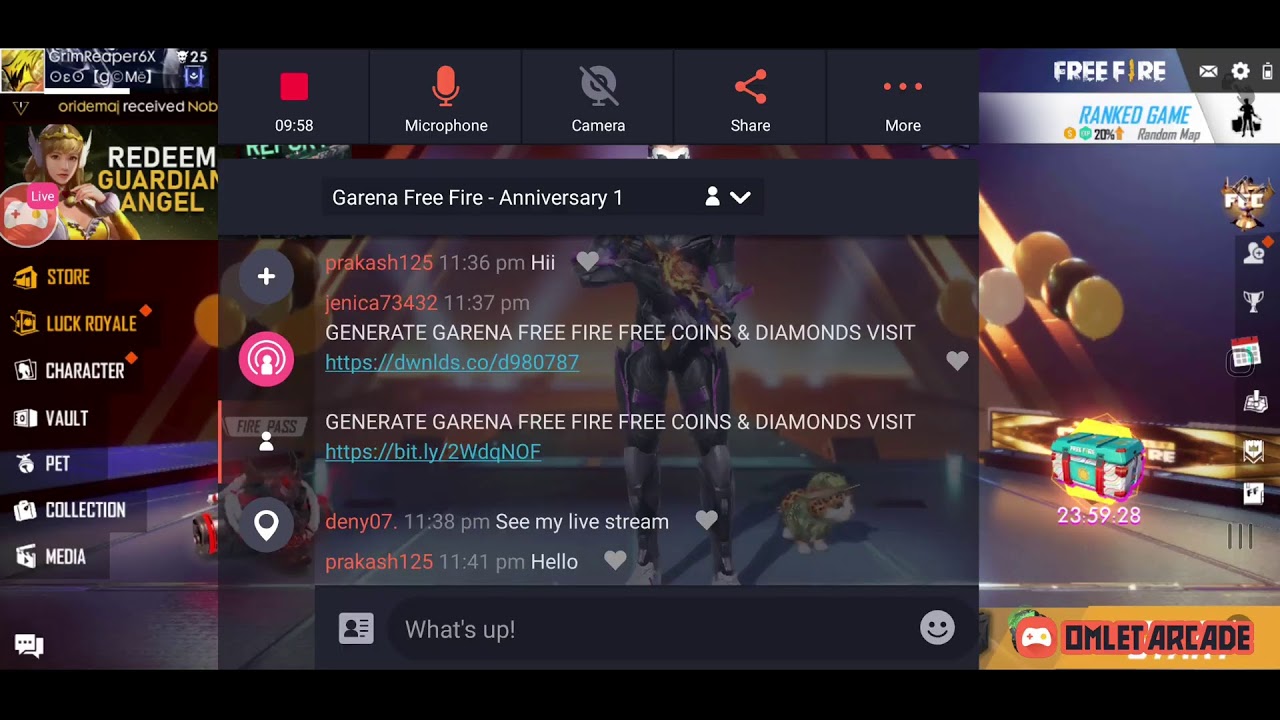 Watch me stream Free Fire! - YouTube