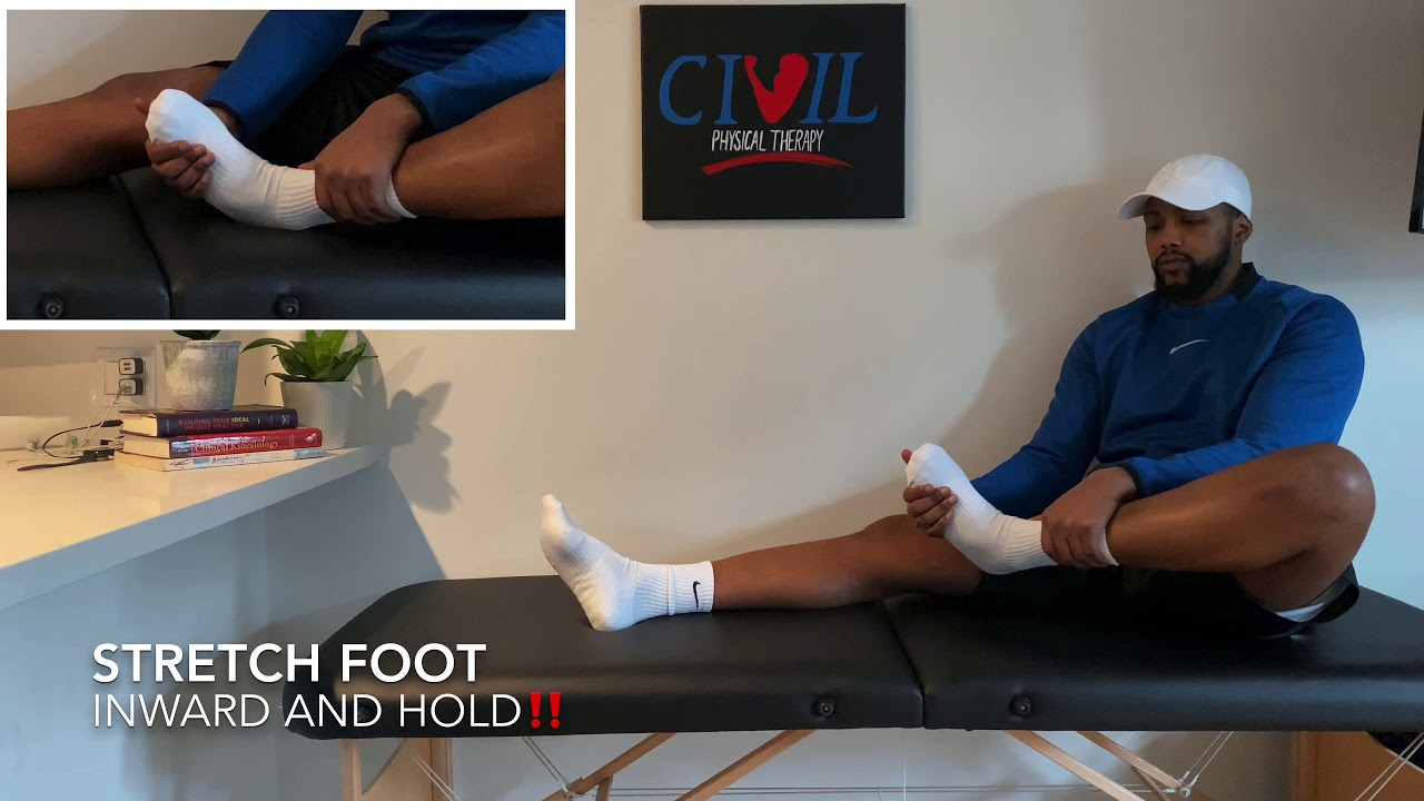 Ankle Inversion Stretch Seated - YouTube