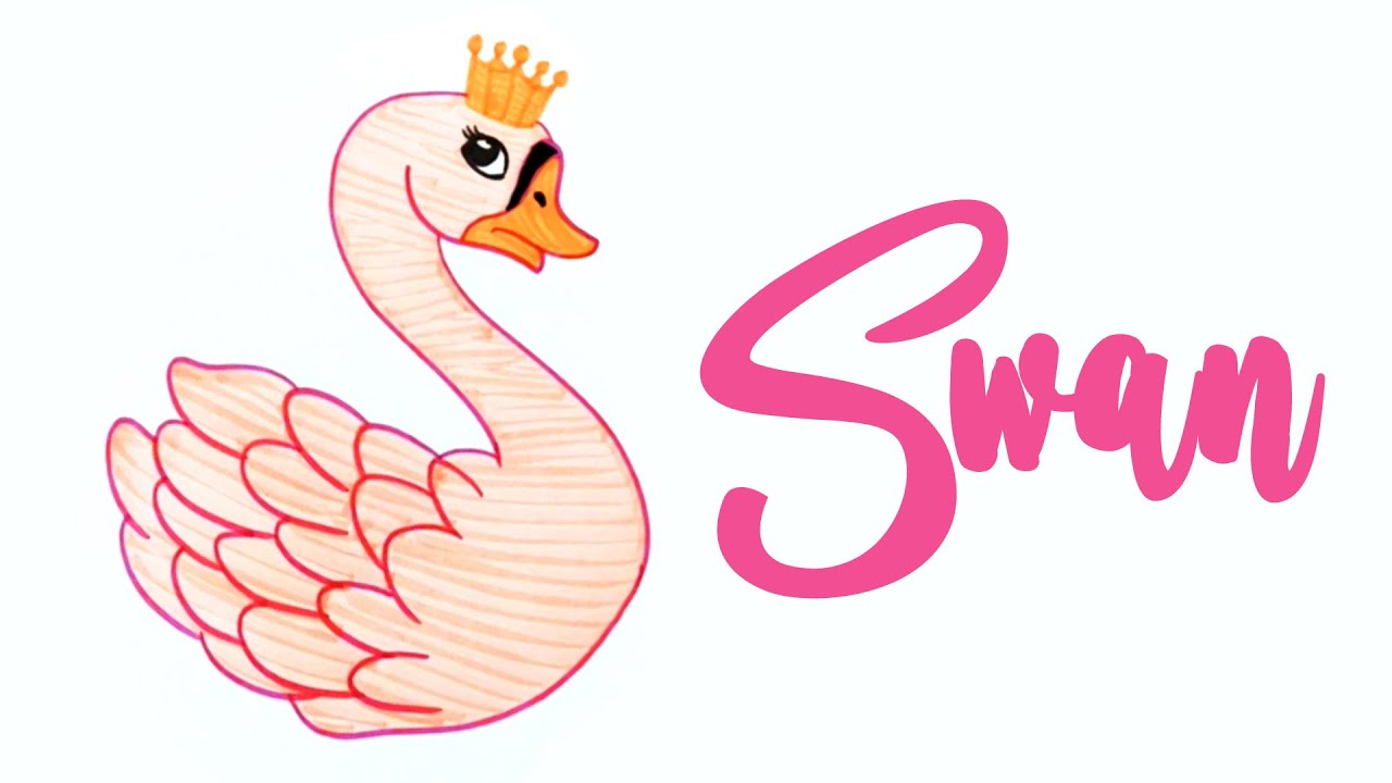 How to Draw Swan Easy | Swan Drawing for Beginners | Draw Dots - YouTube
