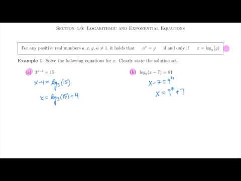 Intro to Exp and Log Equations - YouTube