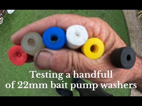 Testing a Handful of 22mm Lugworm bait pump washers - YouTube