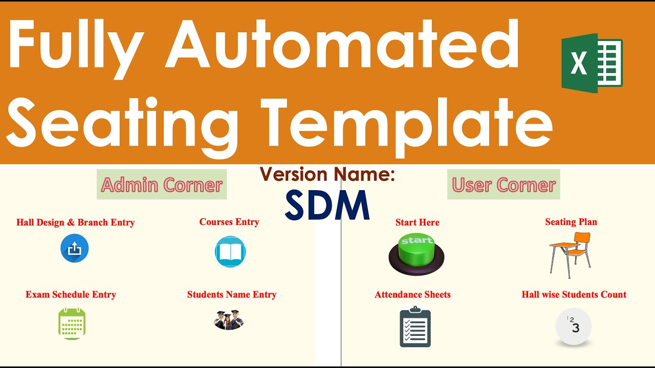 Fully Automated Seating Template in Excel - YouTube