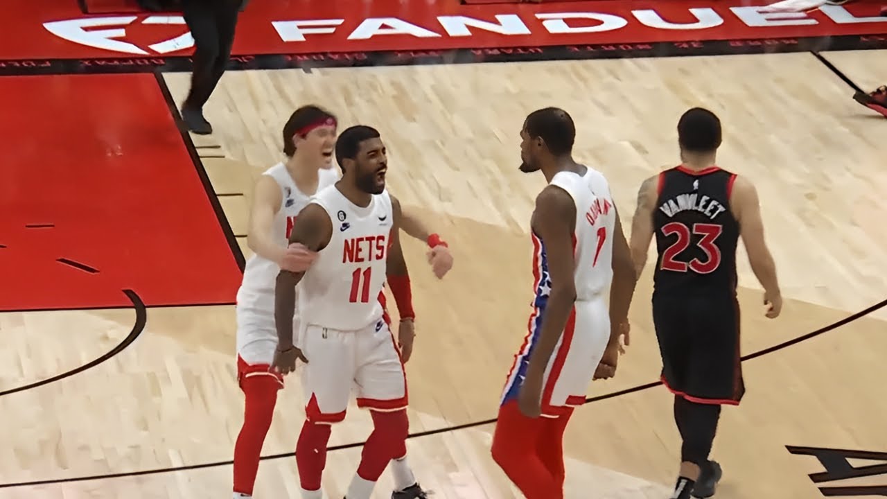 ALL ANGLES of Kyrie's Irving's Insane Buzzer Beater with post-game ...