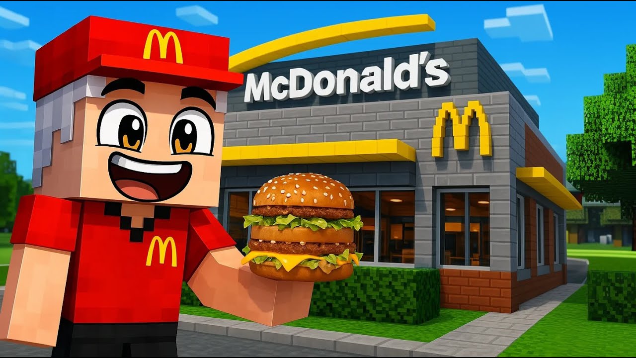 MAM SUPER McDonald's w Minecraft! - YouTube