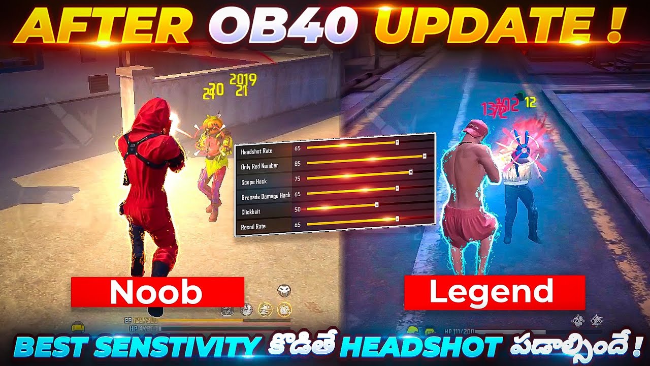 After OB40 Update Best Sensitivity Settings Only for Headshots || Best Free Fire Settings OB40😱 ...