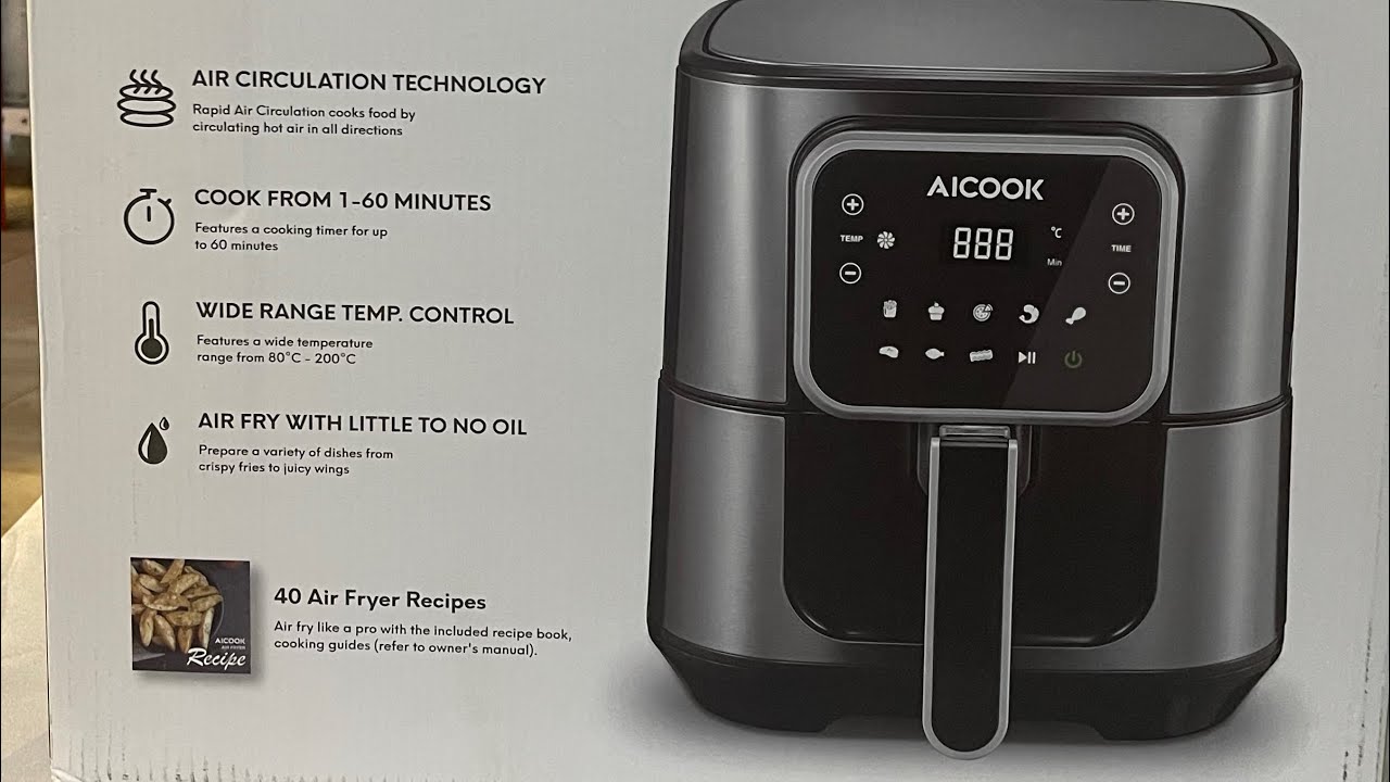 AICOOK Germany Digital Air Fryer 5.5Litre - YouTube