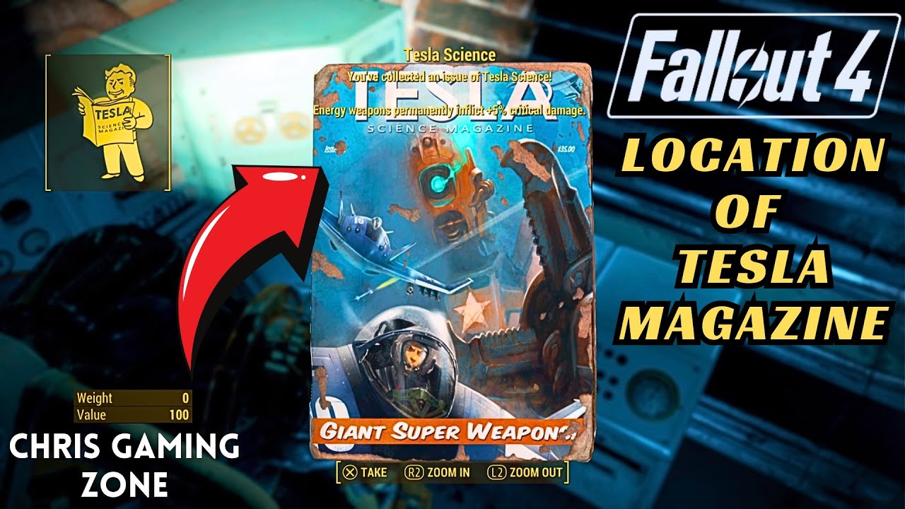 TESLA MAGAZINE Giante super weapon LOCATION in Fallout 4 after new gen ...