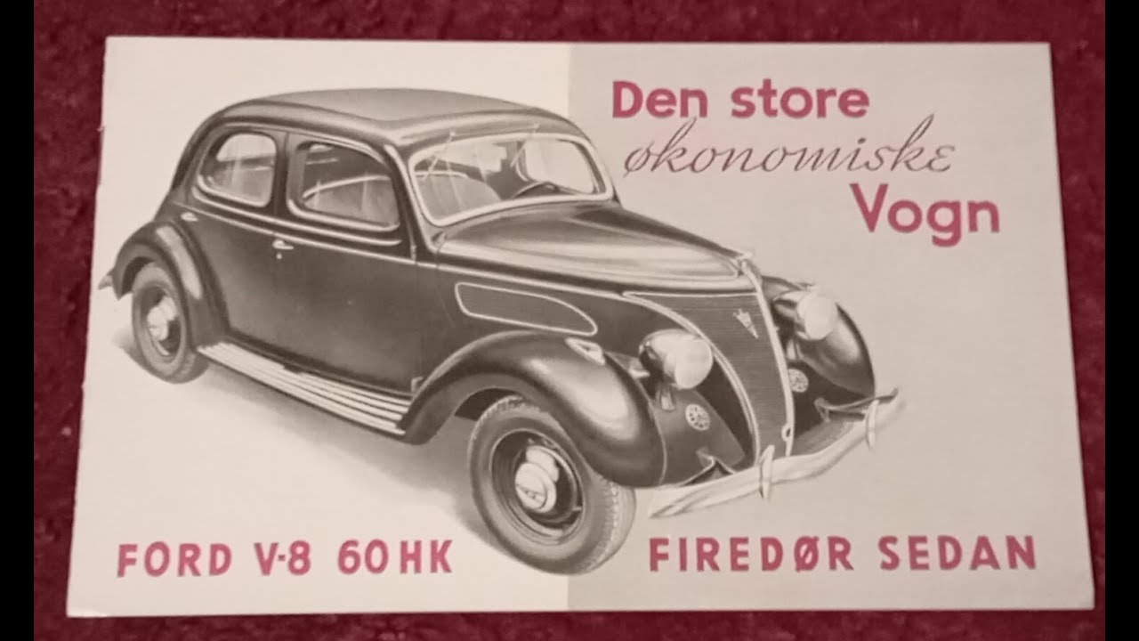 1939 Ford Model 62 Brochure Denmark Flathead V8 60 Early Vintage Hot ...