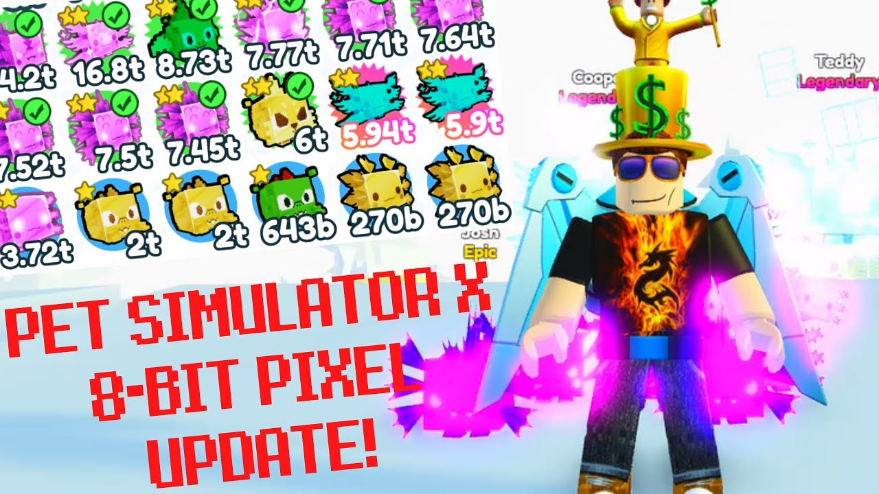 PET SIMULATOR X - 8 BIT / PIXEL UPDATE! - YouTube