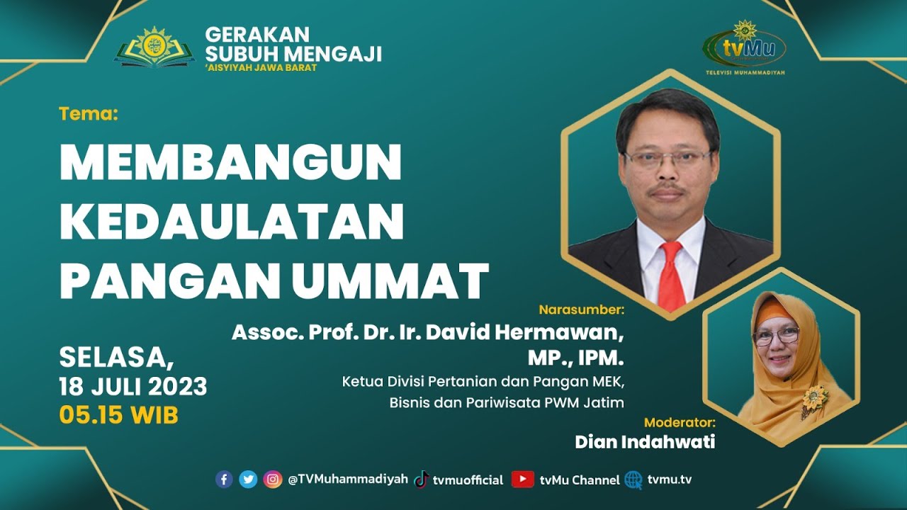[LIVE] GSM | Membangun kedaulatan Pangan Ummat | Assoc Prof. Dr. Ir ...