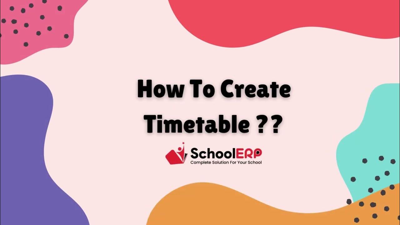 "Effective Daily Timetable Management in School ERP Software ...