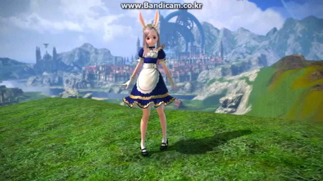 K tera elin classic maid outfit & dance - 테라 엘린 유니크 클래식 메이드복 & 엉덩이춤 ...