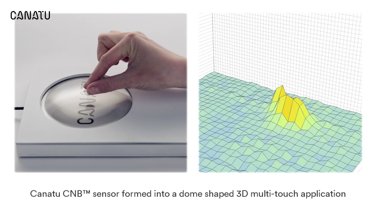 Canatu CNB™ sensor formed into 3D multi-touch application - YouTube