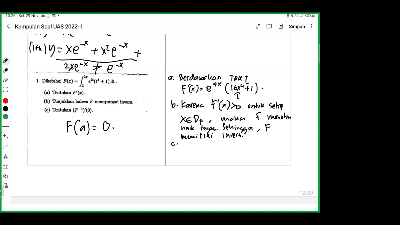 Tutorial kelas STEI K21-Persiapan UAS Kalkulus. - YouTube