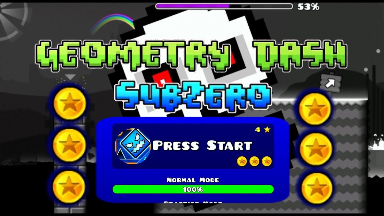 Press Start All Coins - geometry dash Sub zero - YouTube