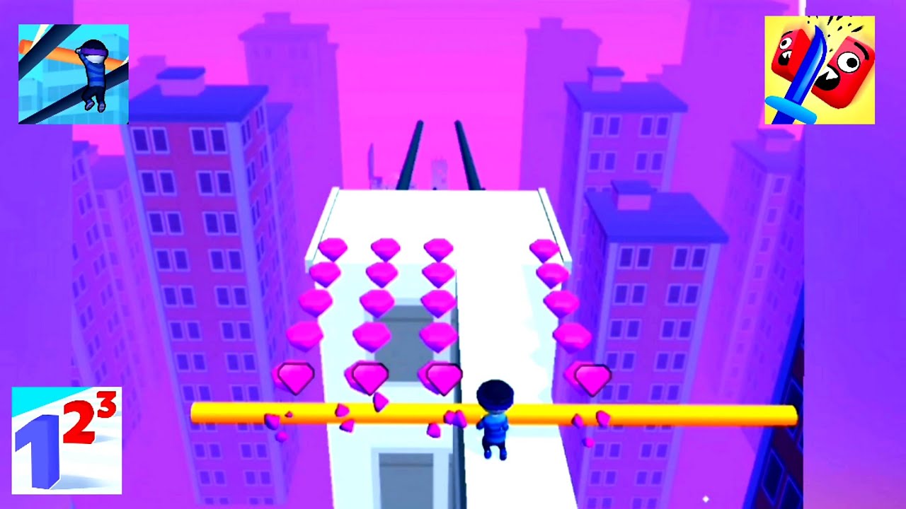 Satisfying games Roof rails, muscle run, Cube Runner Tiktok Level ...