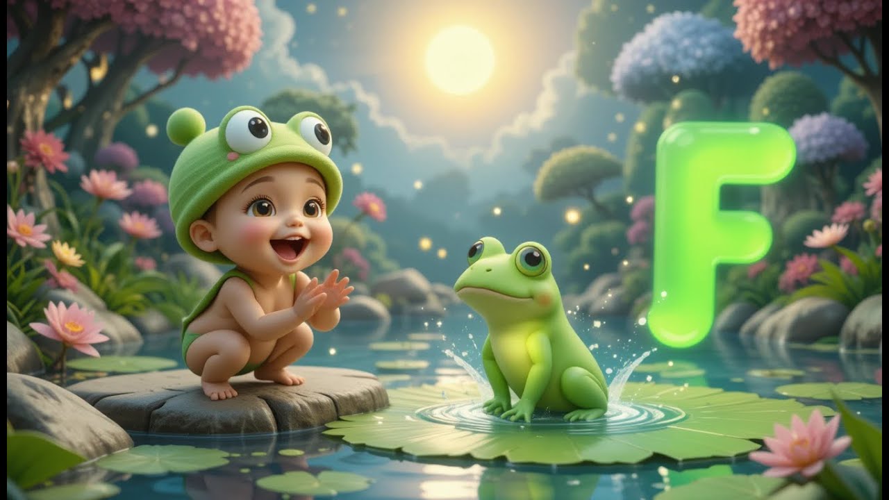 F is for Frog | ABC Animal Song for Kids | Learn Alphabet with Fun ...
