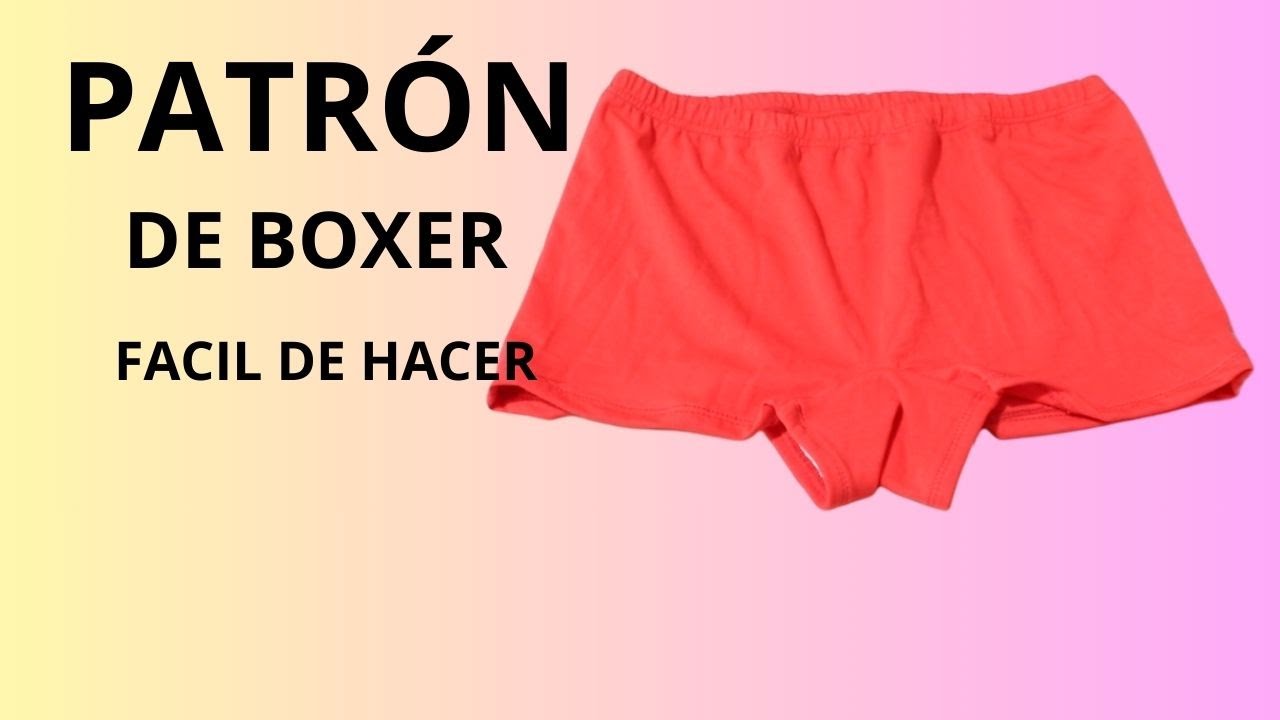 PATRON DE BOXER DE DAMA facil de hacer - YouTube
