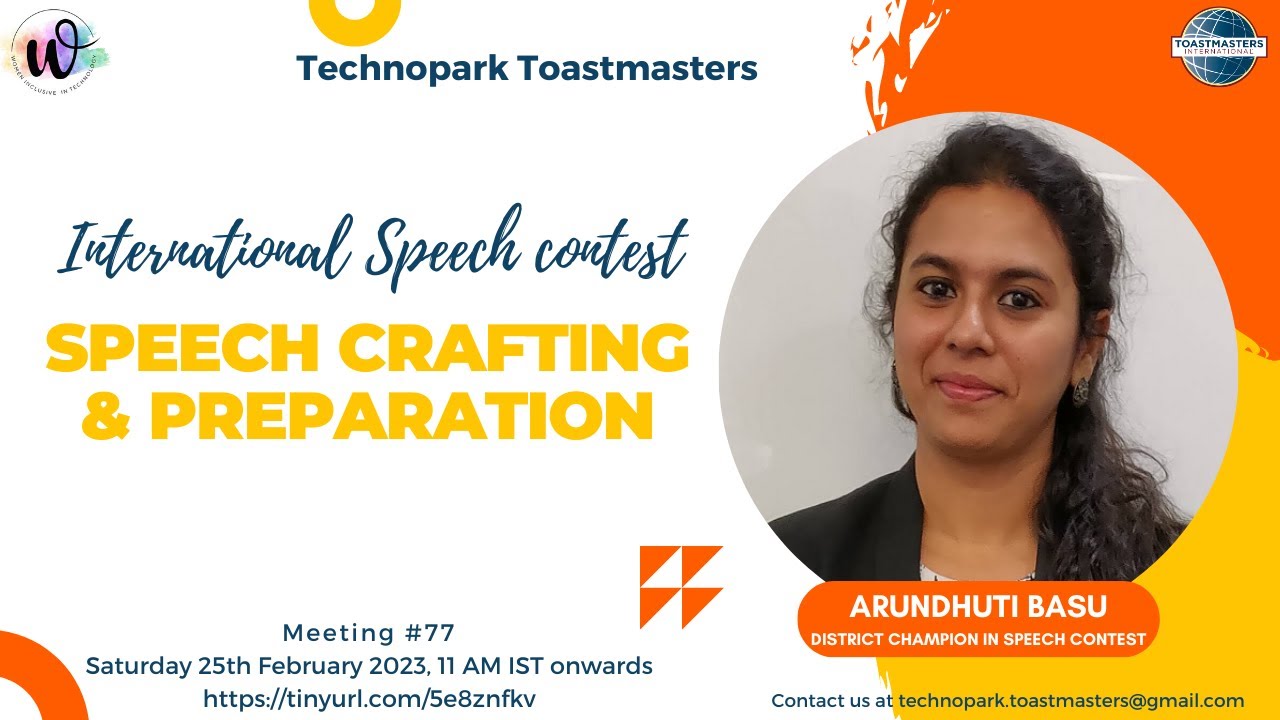 Technopark Toastmasters Meeting 77 - Speech Writing Session - YouTube