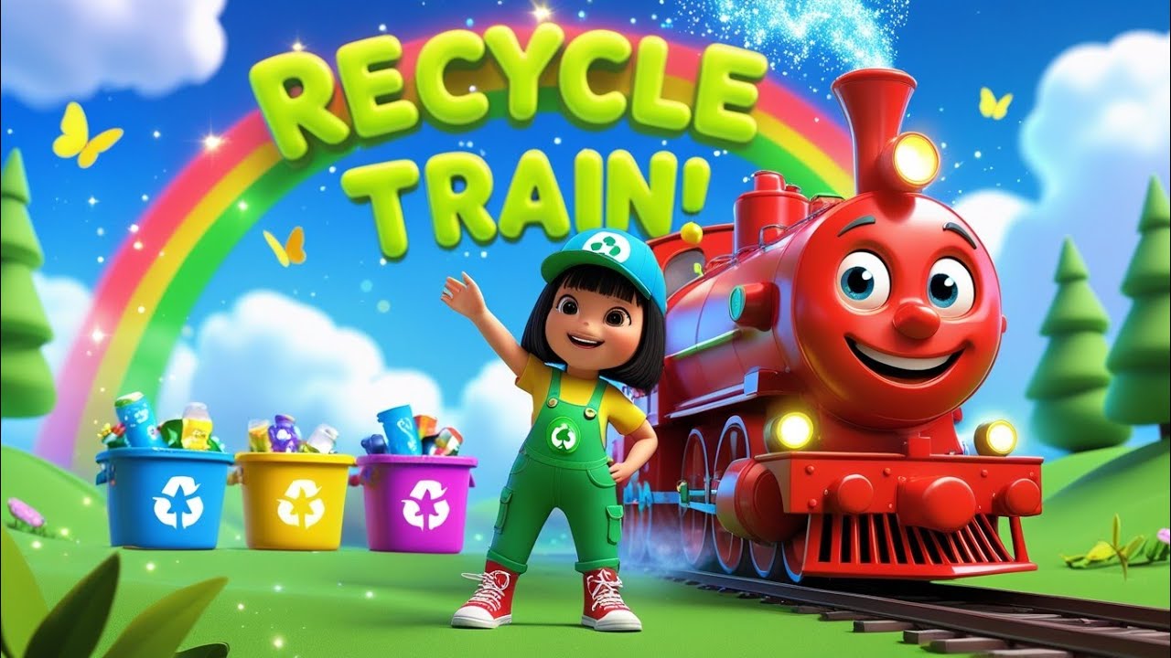 🚂♻️ Recycle Train is on the Track! | Fun Kids Song About Recycling 🌍 ...