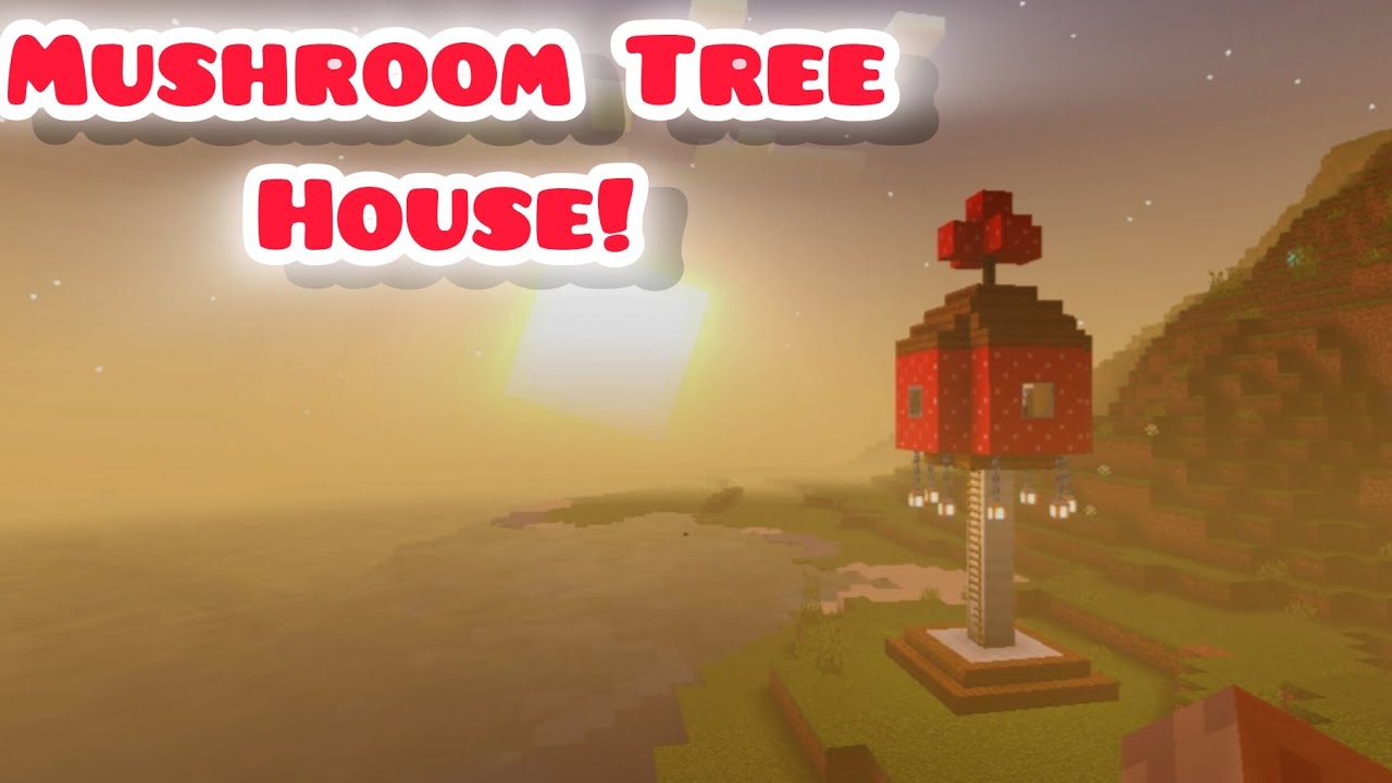 here is Mushroom Tree house build tutorial! #minecraft # ...