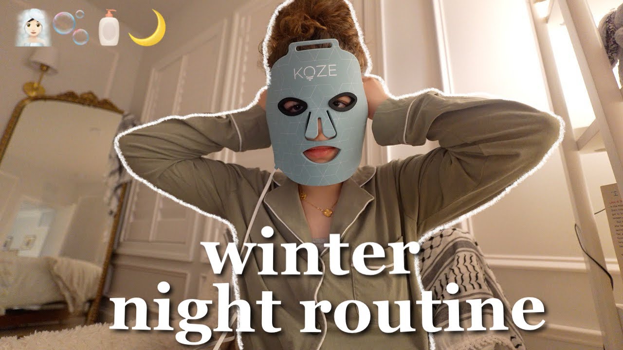 WINTER NIGHT ROUTINE ️ skincare & wellness - YouTube