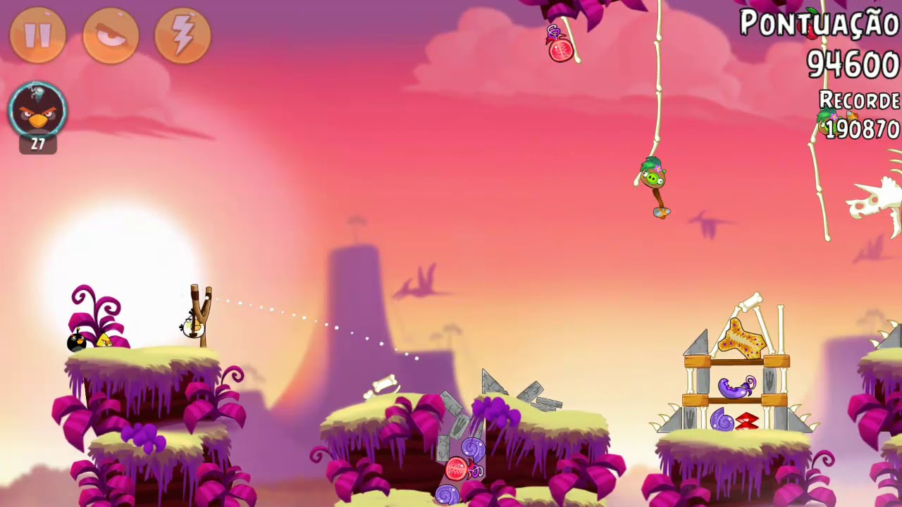Angry Birds - Jurassic Pork - Level 35-8 - 202,100 - World Record ...