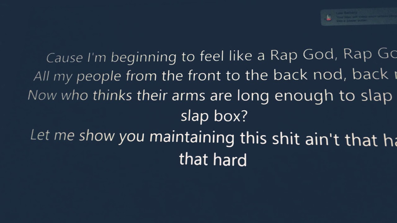 Rap god lyrics - YouTube