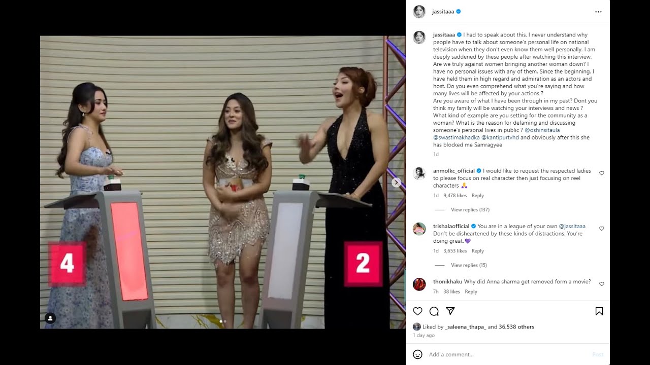 Jasita Gurung, Swastima Khadka and Samragi rajya Laxmi Shah Controversy ...