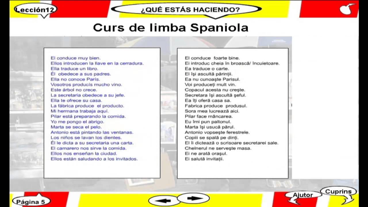 Curs video de limba Spaniola - Lectia 12 - YouTube