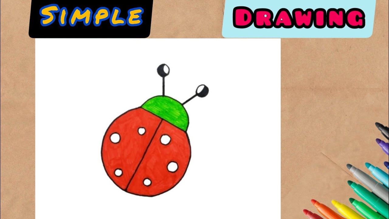 🐞🐞 How to draw a LADYBUG || simple drawing for beginners - YouTube