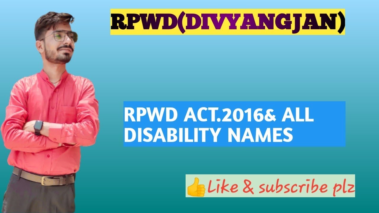 RPWD& All Disability Name||Disabilities Names #education # ...