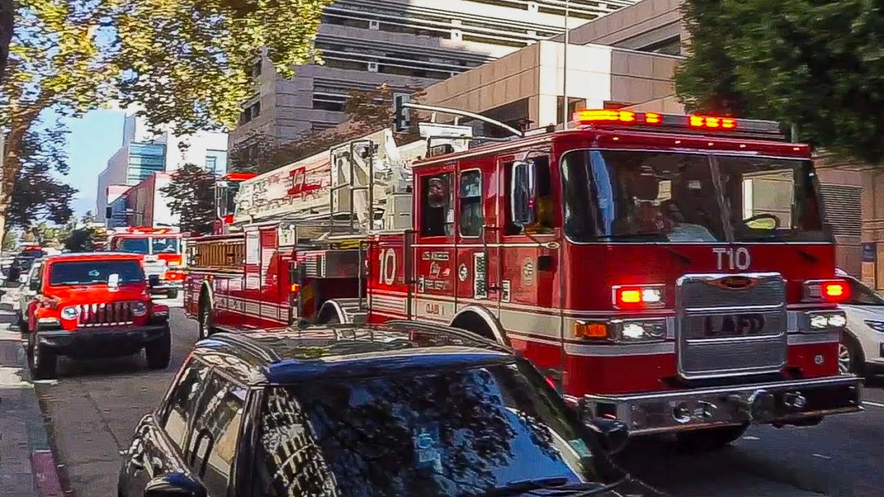 LAFD Engine 209, Truck 9, Light Force 10 & Light Force 11 - YouTube
