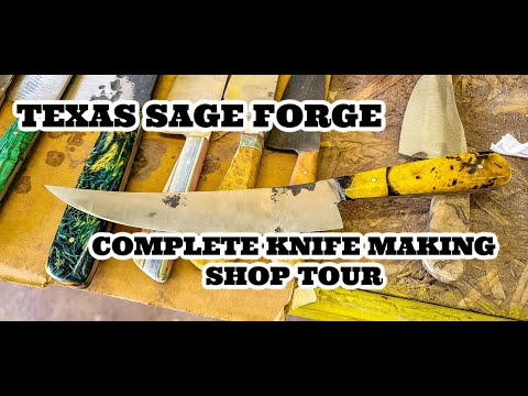 Texas Sage Forge - Complete Knife Making Shop Tour - YouTube